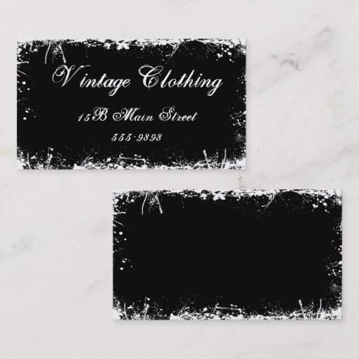 Gothic Vintage Black Business Card | Zazzle