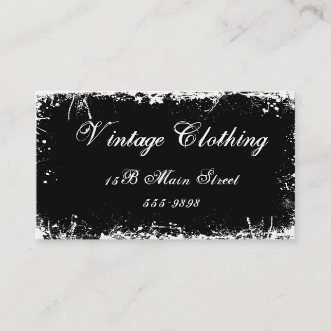 Gothic Vintage Black Business Card | Zazzle