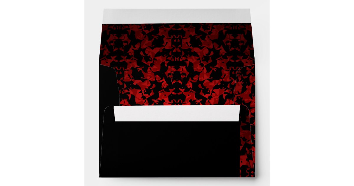 Gothic wedding dark red envelope | Zazzle