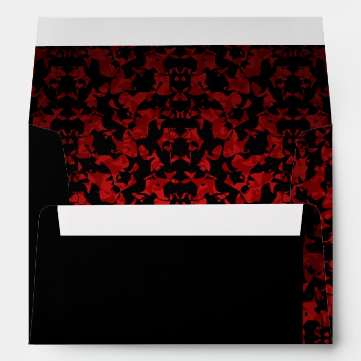 Gothic wedding dark red envelope | Zazzle