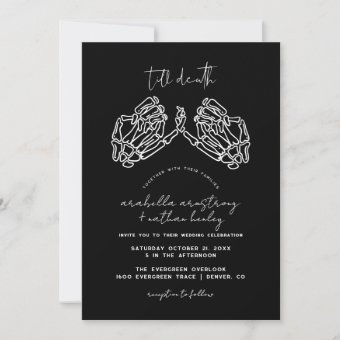 Gothic Wedding Invite, Moody Till Death Wedding Invitation | Zazzle