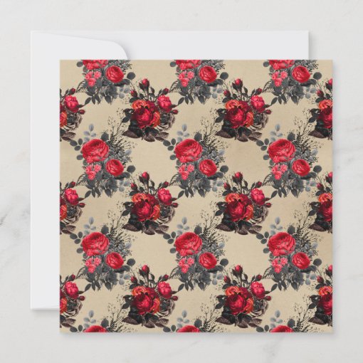 Gothic Wedding Red Roses Bachelorette Invites | Zazzle
