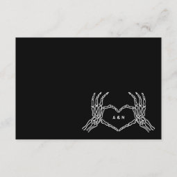Gothic Wedding Skeleton Hands Wedding Details Enclosure Card | Zazzle