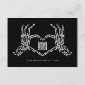 Gothic Wedding Skeleton Hands Wedding QR Code RSVP Enclosure Card | Zazzle