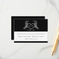 Gothic Wedding Skeleton Hands Wedding QR Code RSVP Enclosure Card | Zazzle