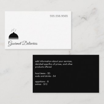 Gourmet Catering Cooking Services Business Card | Zazzle