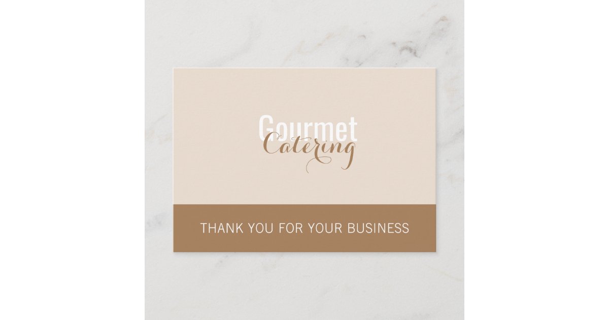 Gourmet Catering Package Insert Card | Zazzle