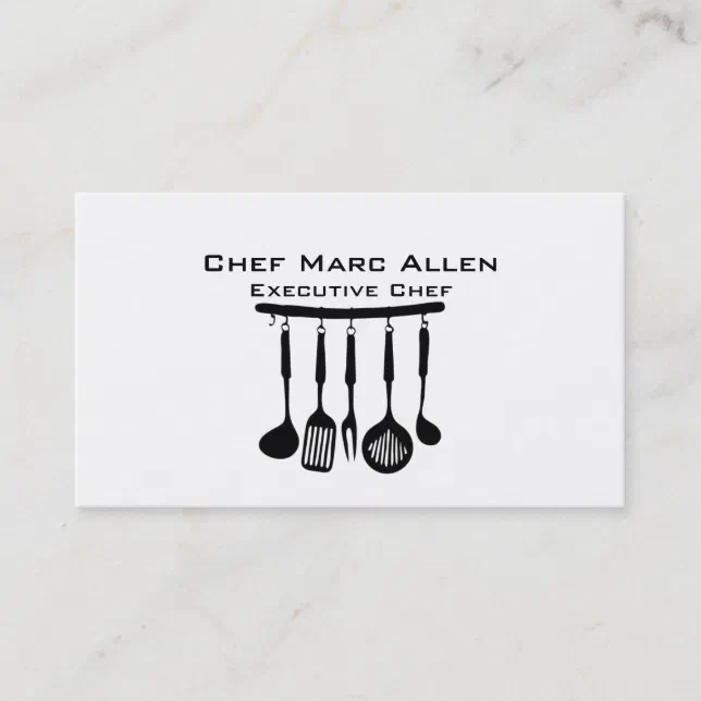 Gourmet Chef Business Card | Zazzle