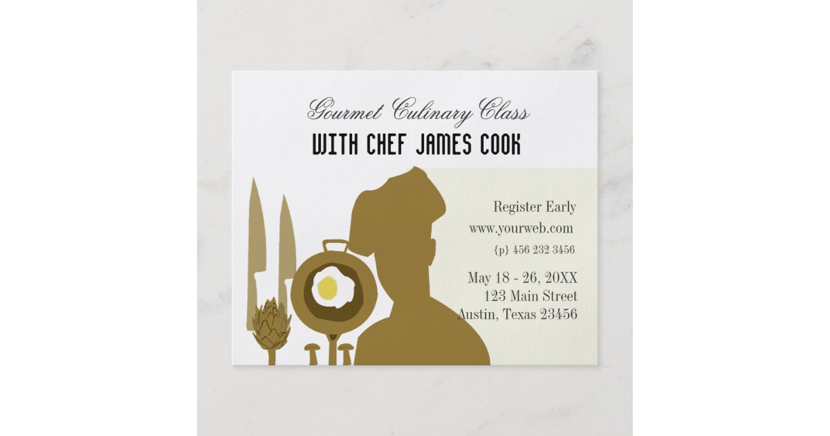 Gourmet Food Catering The Modern Culinary Chef Flyer | Zazzle