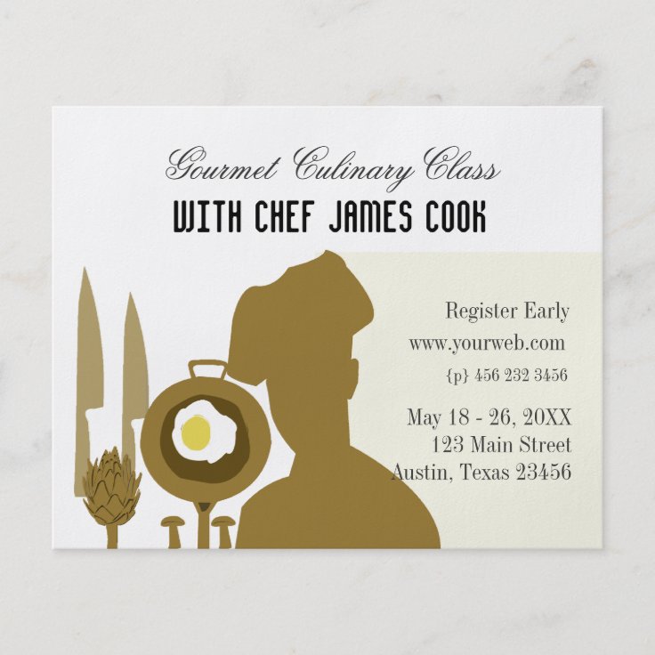 Gourmet Food Catering The Modern Culinary Chef Flyer | Zazzle