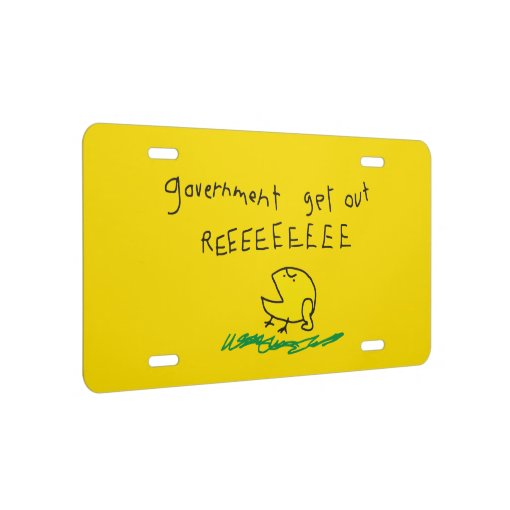 Government get out REE SNEKRIGHT Gadsden Flag License Plate | Zazzle