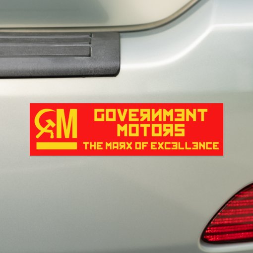 Government Motors Bumper Sticker | Zazzle