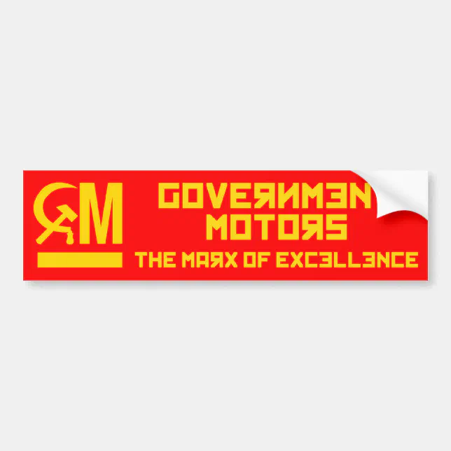 Government Motors Bumper Sticker | Zazzle