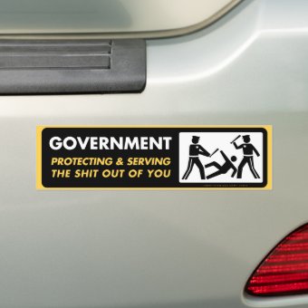 Government Protecting and Serving Bumper Sticker | Zazzle