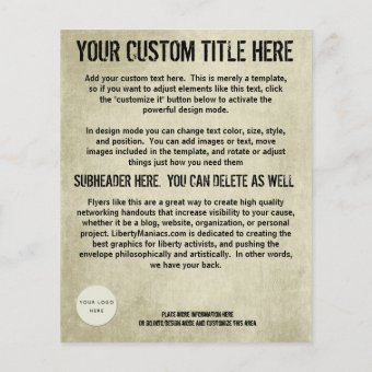 Government Warning Flyer | Zazzle