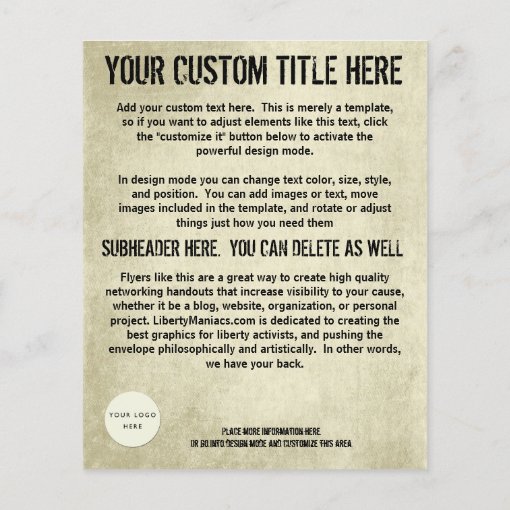 Government Warning Flyer | Zazzle