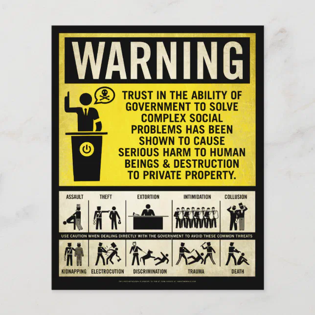 Government Warning Flyer | Zazzle