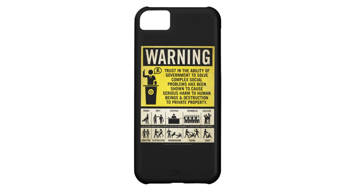 Government Warning Label Case | Zazzle