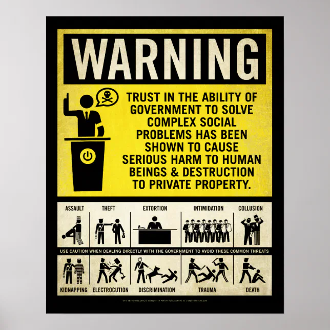 Government Warning Poster | Zazzle