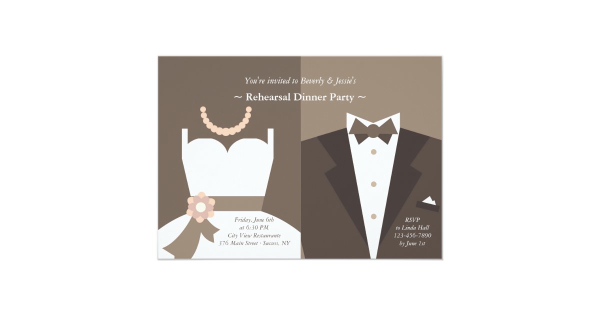 Gown and Tuxedo Invitation | Zazzle.com