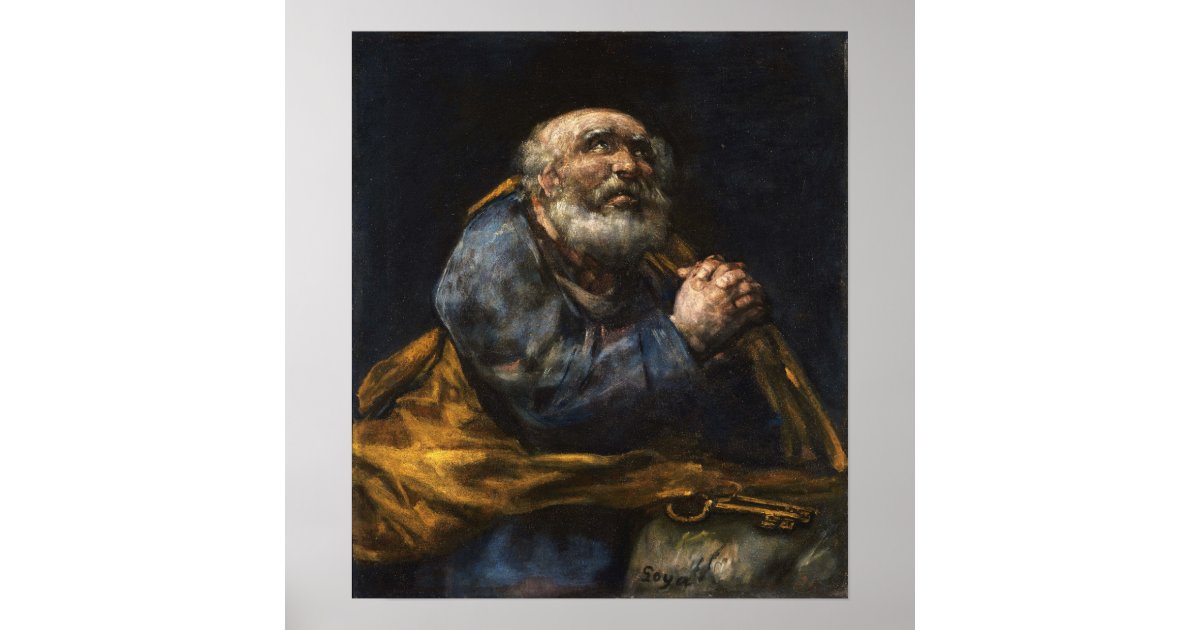 Goya - Repentant Saint Peter 1824 Poster | Zazzle