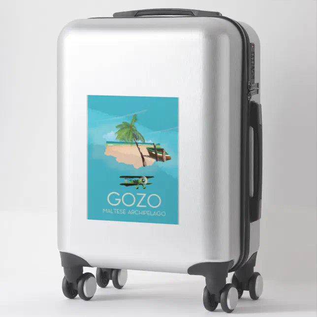 Gozo , Maltese archipelago Map Travel poster. Sticker | Zazzle
