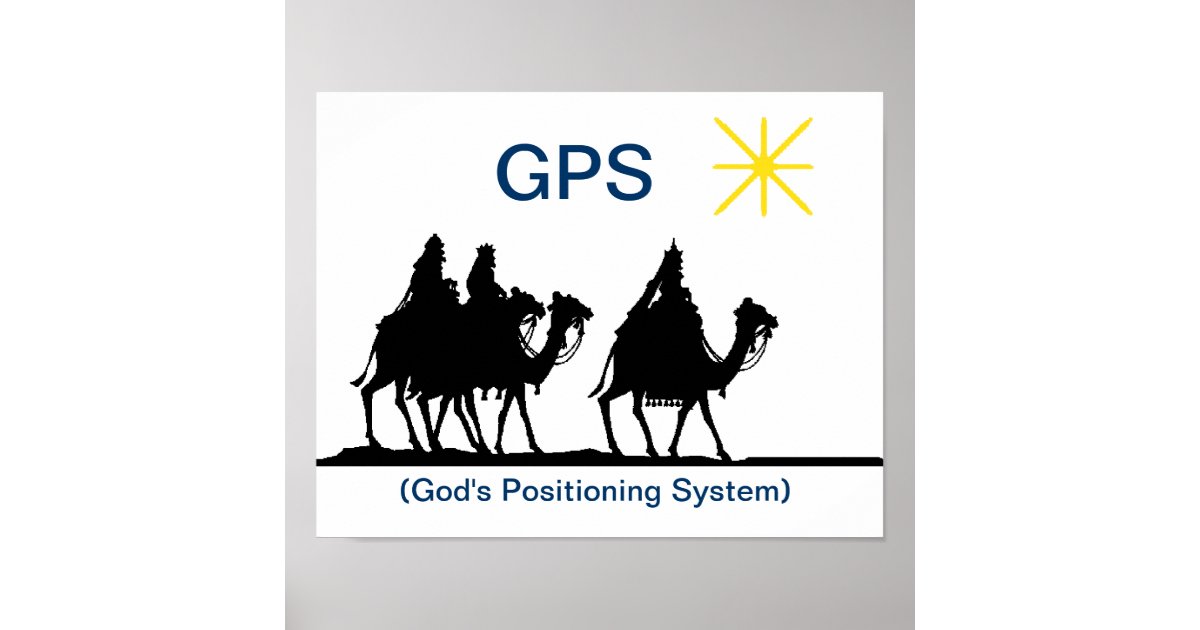 GPS Christian Christmas Poster | Zazzle