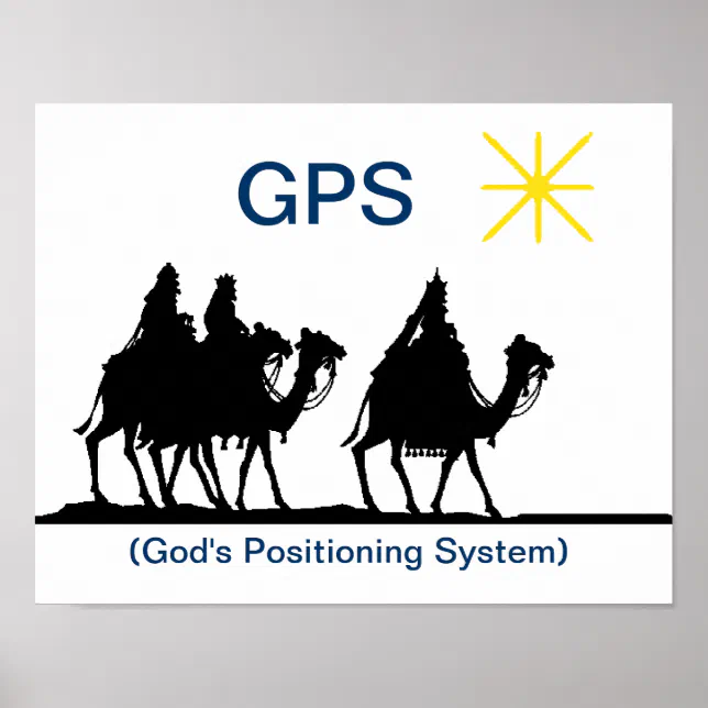 GPS Christian Christmas Poster | Zazzle