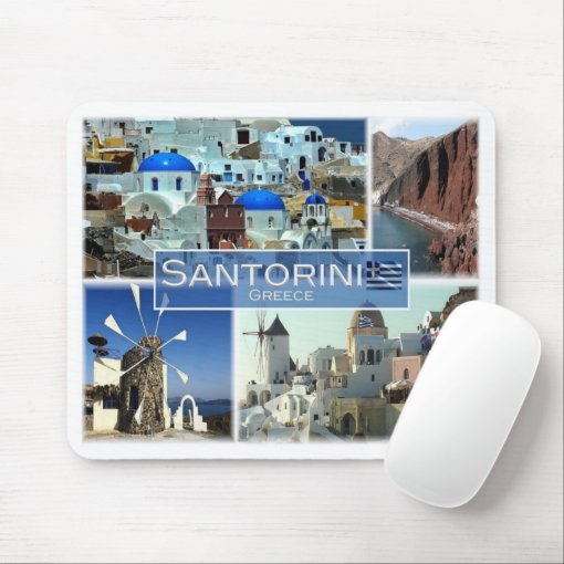 GR Greece - Santorini - Mouse Pad | Zazzle