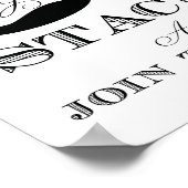 Grab a Stache and Join the Bash Sign | Zazzle