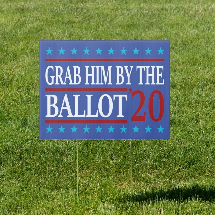 Grab Him By The Ballot Anti Trump Vote out Sign | Zazzle.com