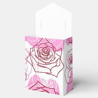Grace & Appreciation Pink Roses Tent Favor Box | Zazzle