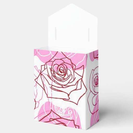 Grace & Appreciation Pink Roses Tent Favor Box | Zazzle