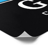 Grace, blue white ocean waves demotivational poster | Zazzle