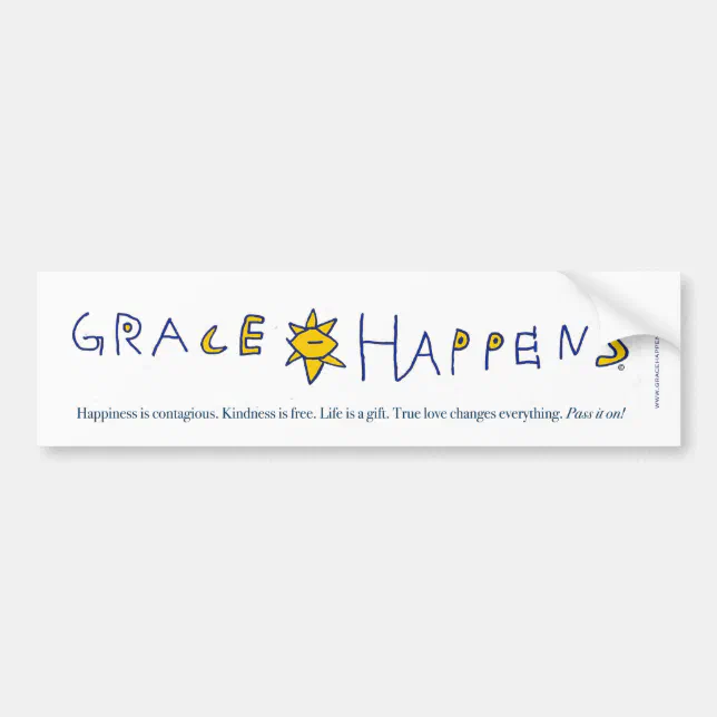 Grace Happens Bumper Sticker | Zazzle