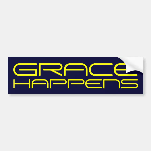 Grace Happens bumper sticker | Zazzle