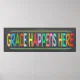 Grace Happens Here Colorful Christian Chalkboard Poster | Zazzle