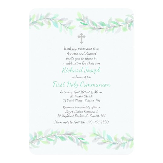 Graceful Branches Religious Invitation | Zazzle.com
