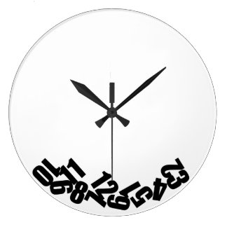 Falling Numbers Wall Clocks | Zazzle