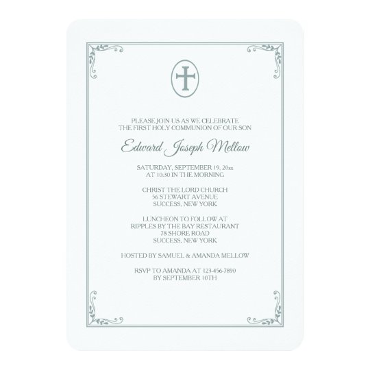 Graceful Frame Religious Invitation | Zazzle.com