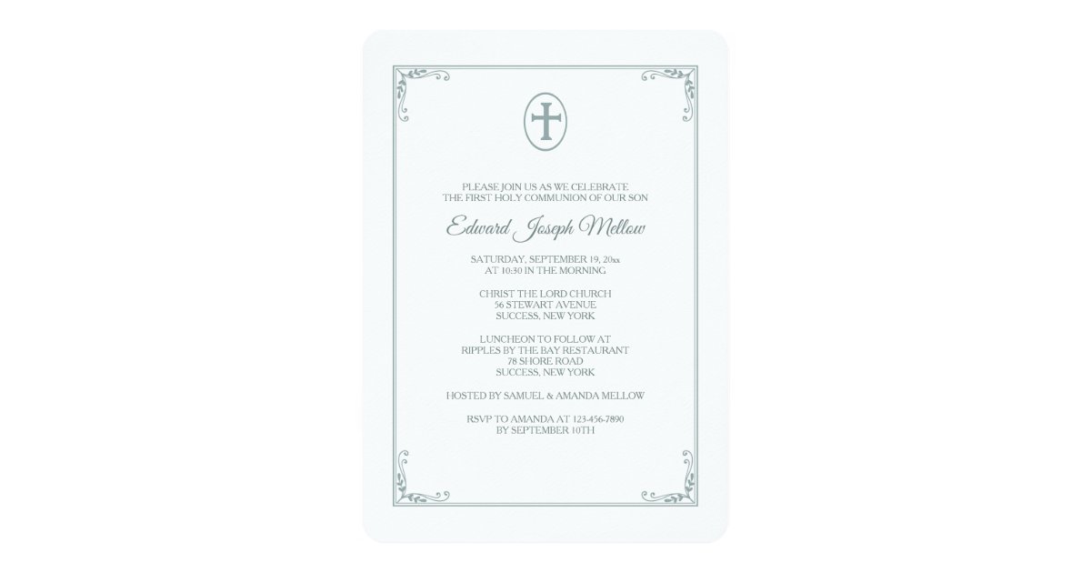 Graceful Frame Religious Invitation | Zazzle.com