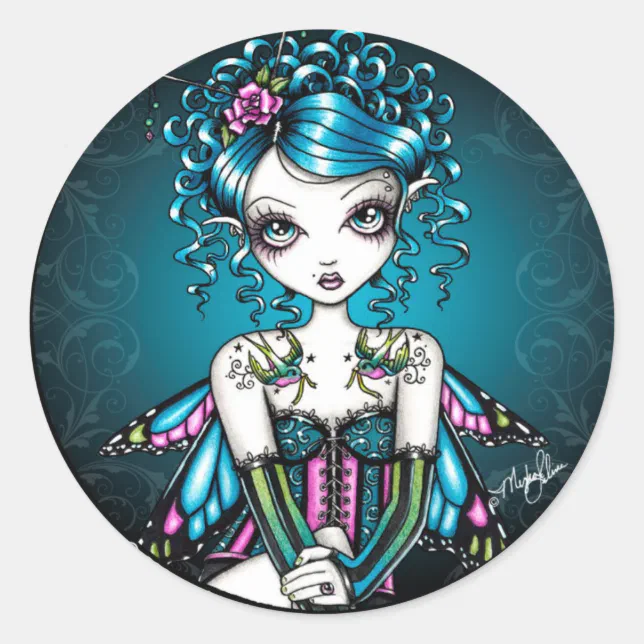 Gracie Gothic Couture Fairy Stickers | Zazzle