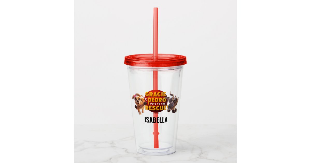 Gracie & Pedro Watch Party Favor Acrylic Tumbler | Zazzle