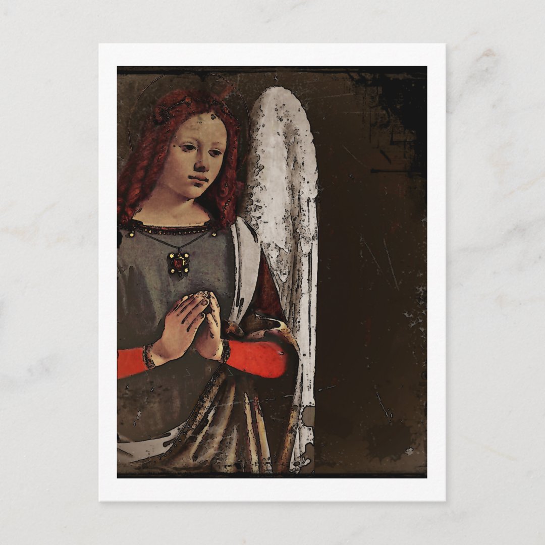 Gracious Angel Folded Hands Postcard | Zazzle