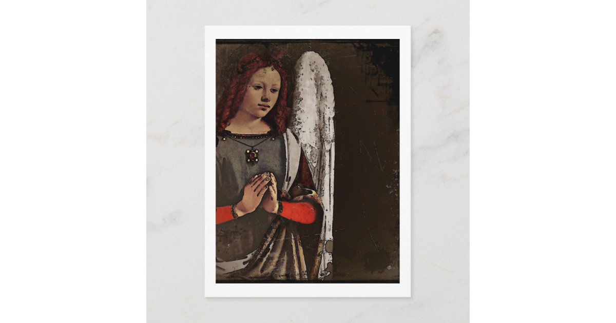 Gracious Angel Folded Hands Postcard | Zazzle