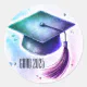 Grad 2025 Graduation Cap Classic Round Sticker | Zazzle