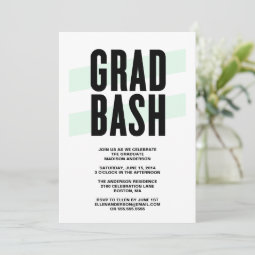 Grad Bash | Graduation Party Invitation | Zazzle