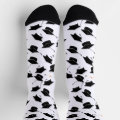 Grad Cap Diplomas Pattern Graduation Socks | Zazzle
