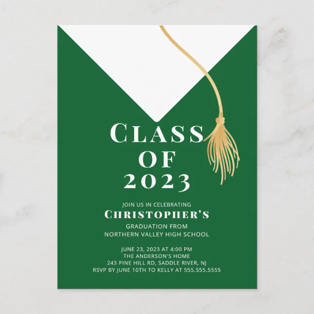 Grad Cap Graduation Party Invitation | Zazzle