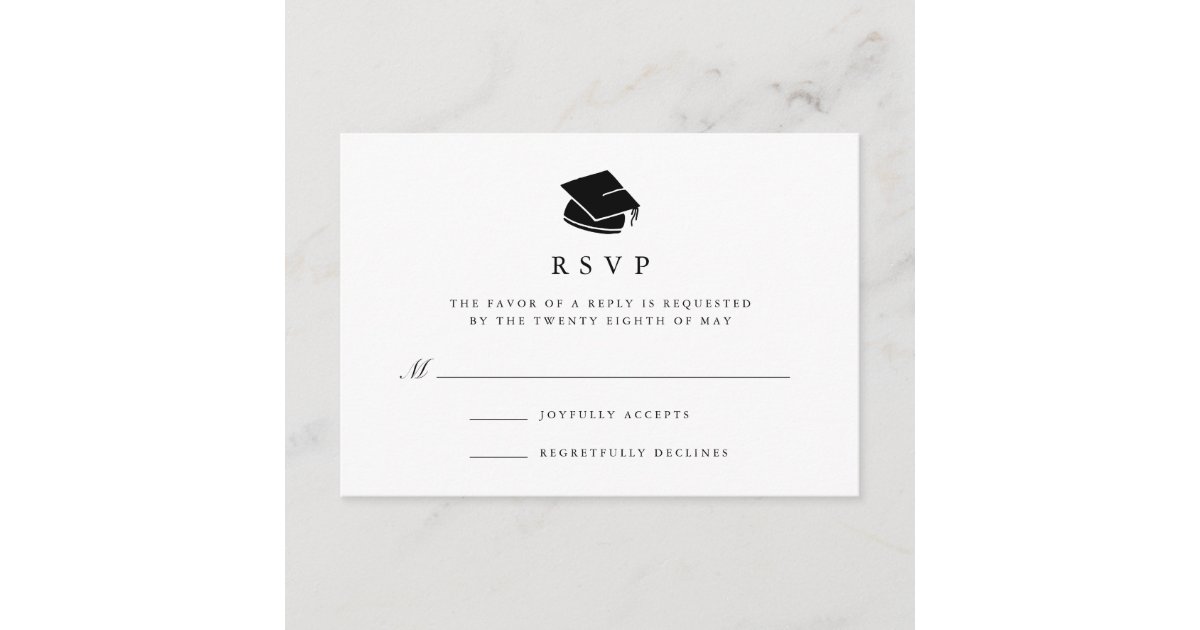 Grad Cap | Graduation Party RSVP Card | Zazzle.com